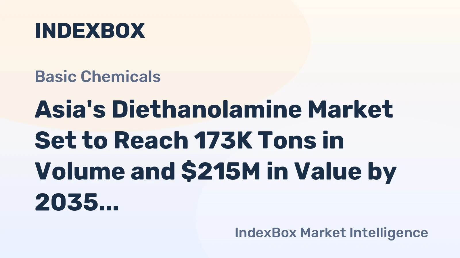 Asia's Diethanolamine Market Set to Reach 173K Tons in Volume and $215M in Value by 2035