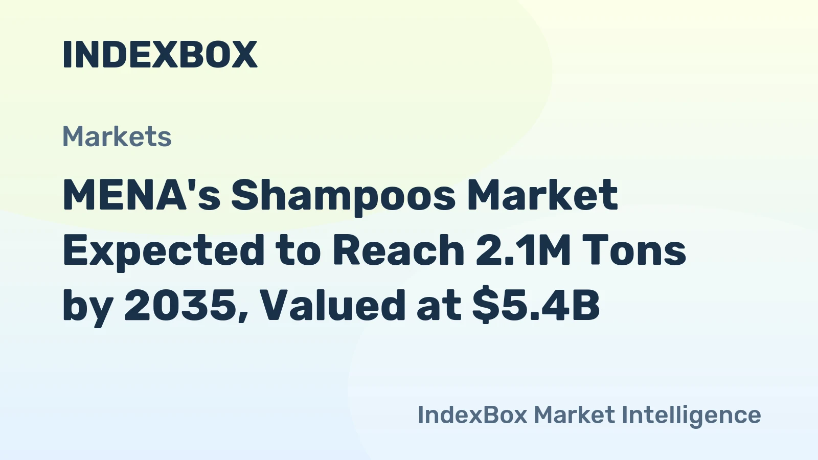MENA's Shampoos Market Expected to Reach 2.1M Tons by 2035, Valued at $5.4B