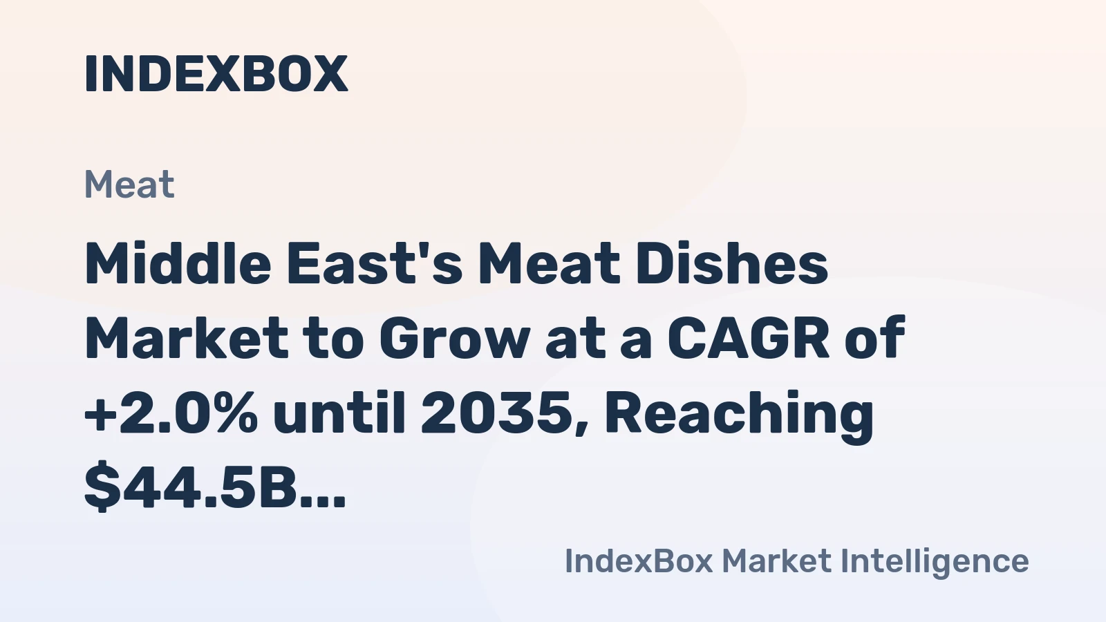 Middle East's Meat Dishes Market to Grow at a CAGR of +2.0% until 2035, Reaching $44.5B in Value
