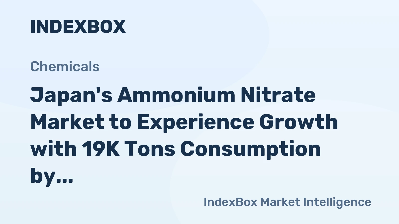 Japan's Ammonium Nitrate Market to Experience Growth with 19K Tons Consumption by 2035