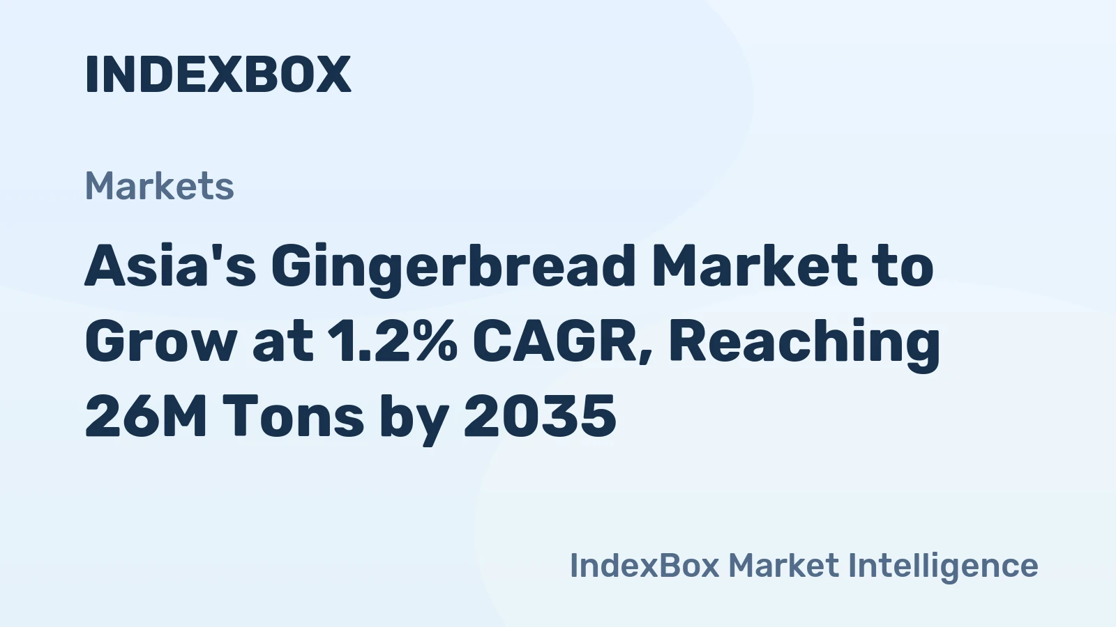 Asia's Gingerbread Market to Grow at 1.2% CAGR, Reaching 26M Tons by 2035