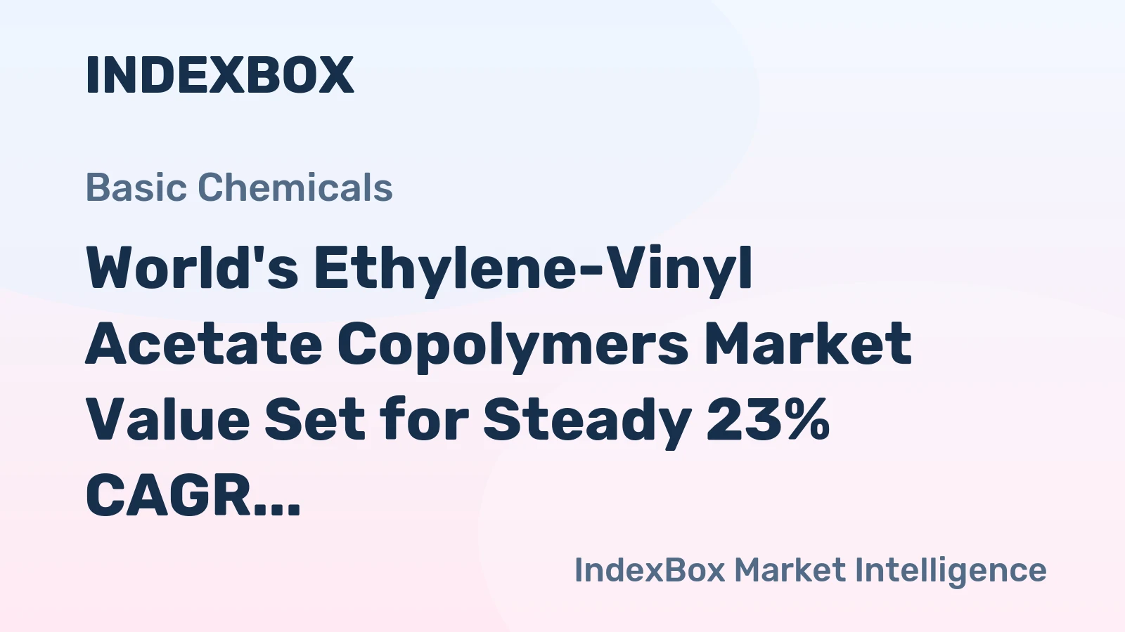 World's Ethylene-Vinyl Acetate Copolymers Market Value Set for Steady 23% CAGR Growth Through 2035