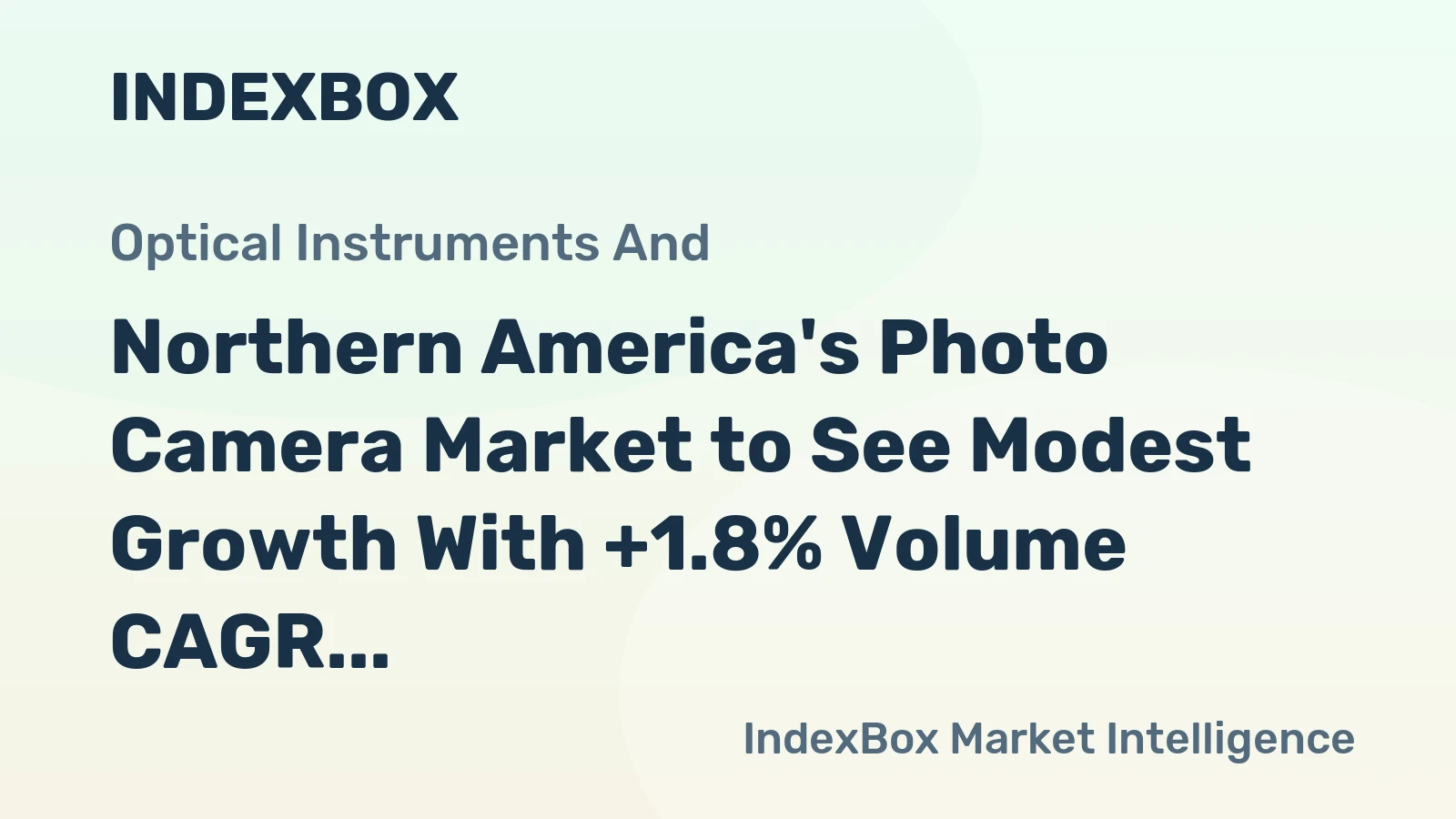 Northern America's Photo Camera Market to See Modest Growth With +1.8% Volume CAGR Through 2035