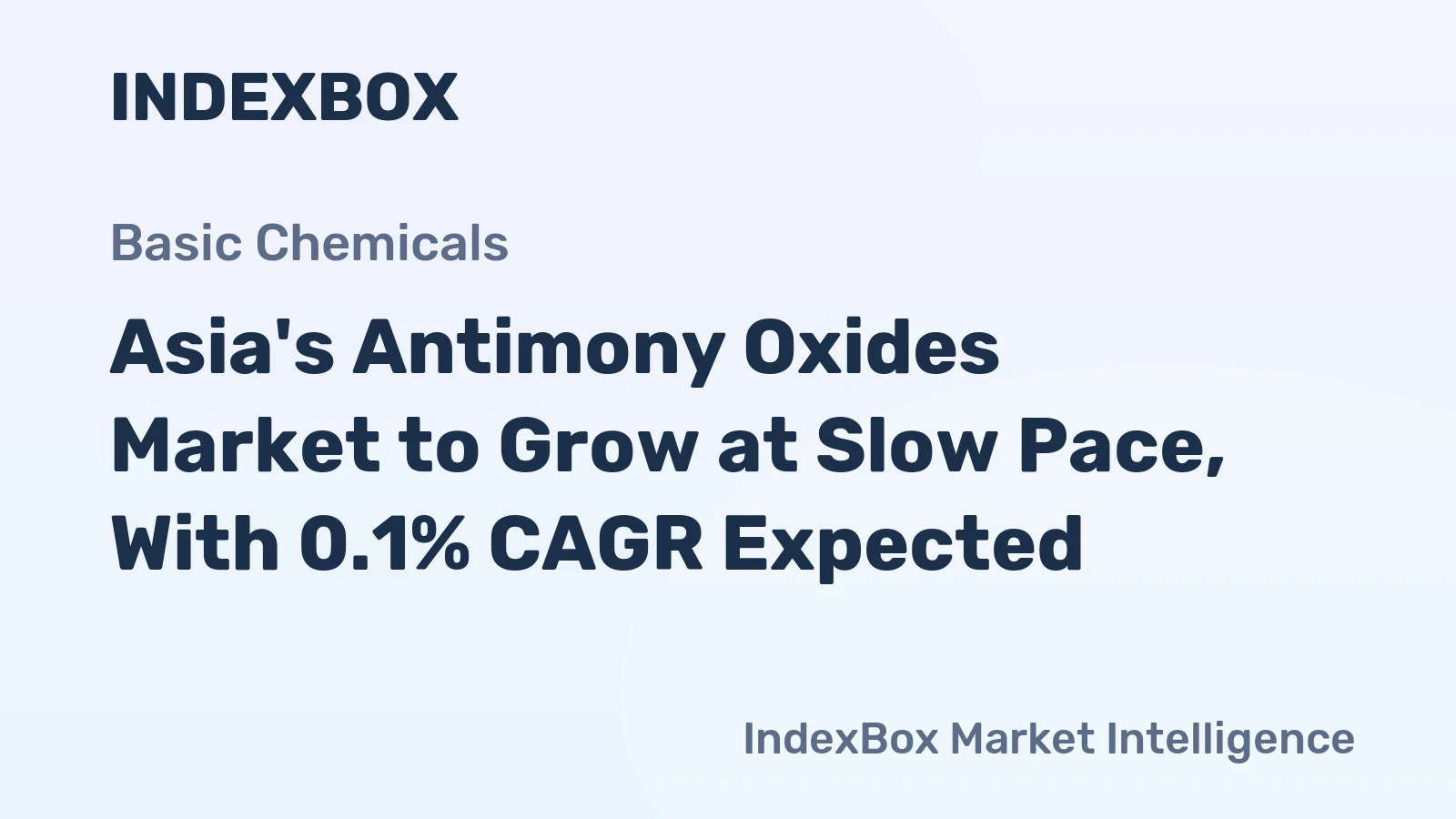 Asia's Antimony Oxides Market to Grow at Slow Pace, With 0.1% CAGR Expected
