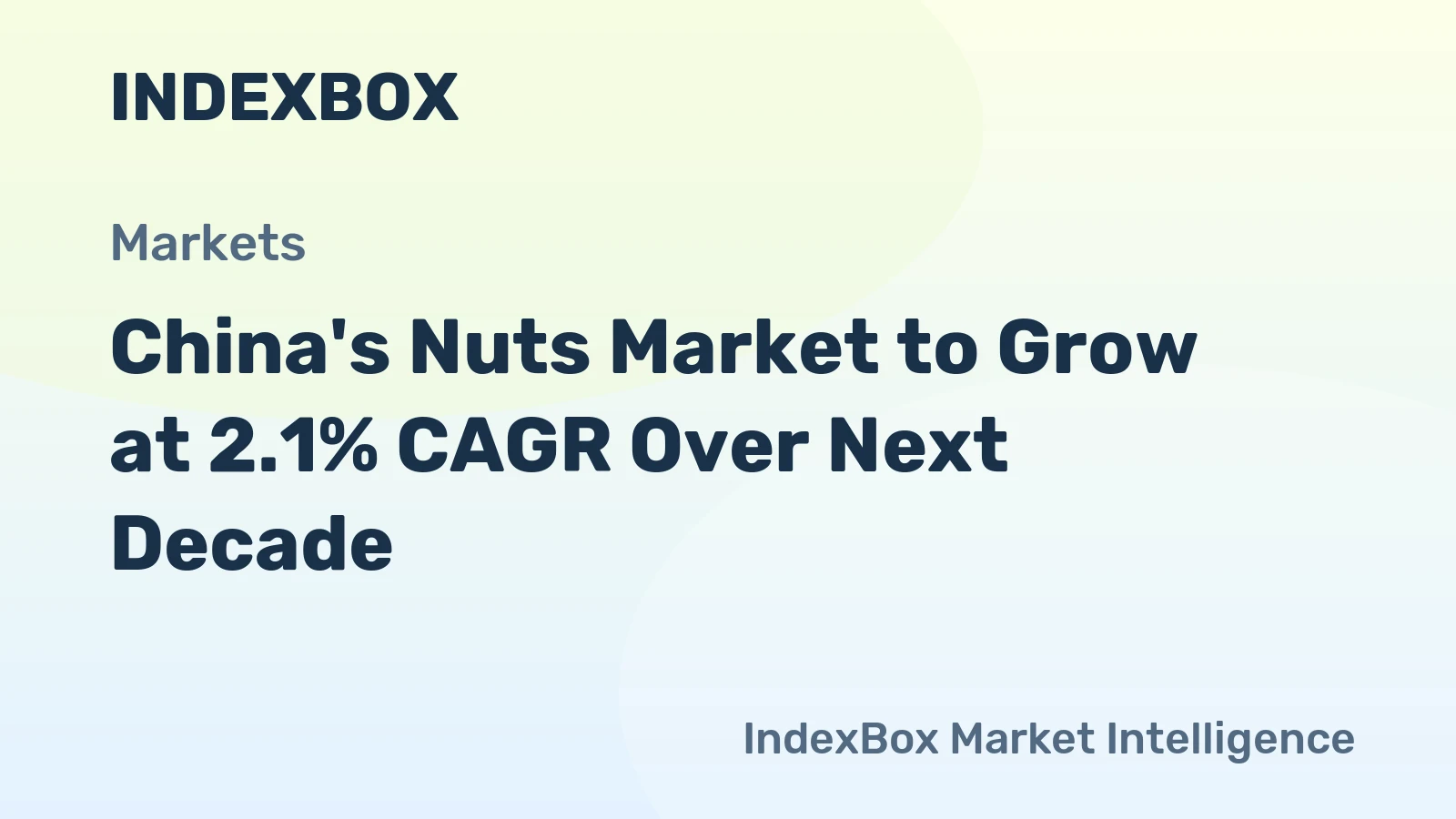 China's Nuts Market to Grow at 2.1% CAGR Over Next Decade