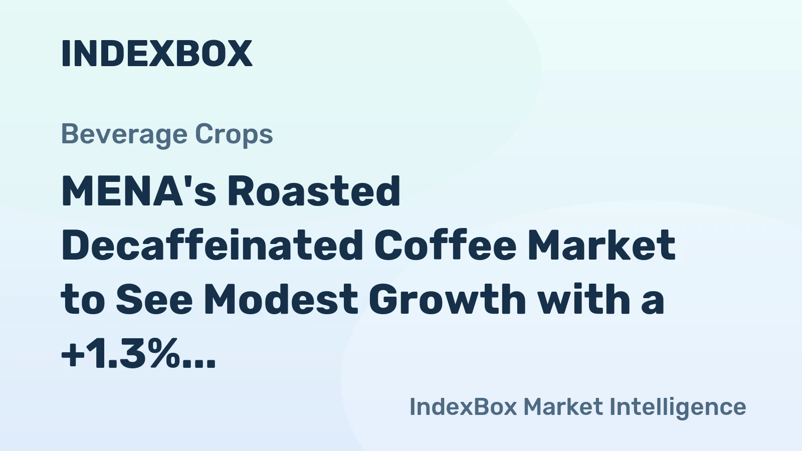 MENA's Roasted Decaffeinated Coffee Market to See Modest Growth with a +1.3% Volume CAGR Through 2035