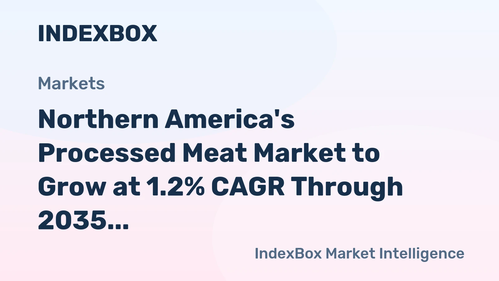 Northern America's Processed Meat Market to Grow at 1.2% CAGR Through 2035