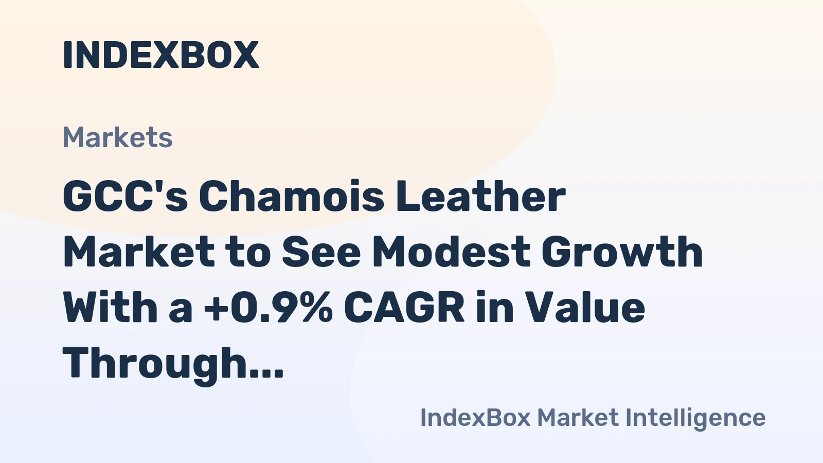 GCC's Chamois Leather Market to See Modest Growth With a +0.9% CAGR in Value Through 2035