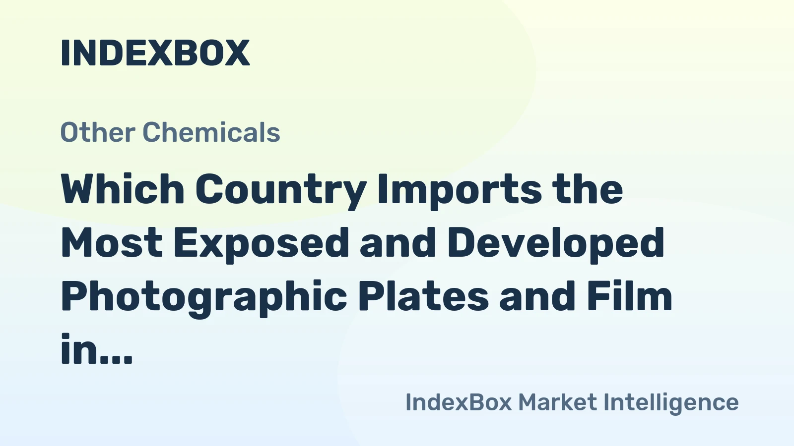 Which Country Imports the Most Exposed and Developed Photographic Plates and Film in the World?
