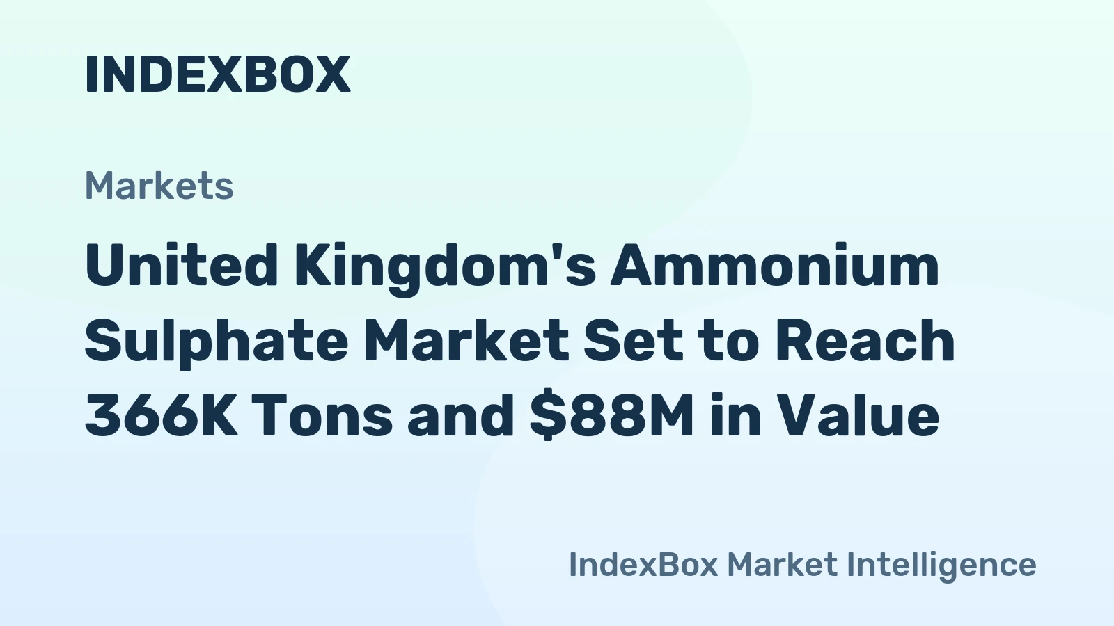 United Kingdom's Ammonium Sulphate Market Set to Reach 366K Tons and $88M in Value