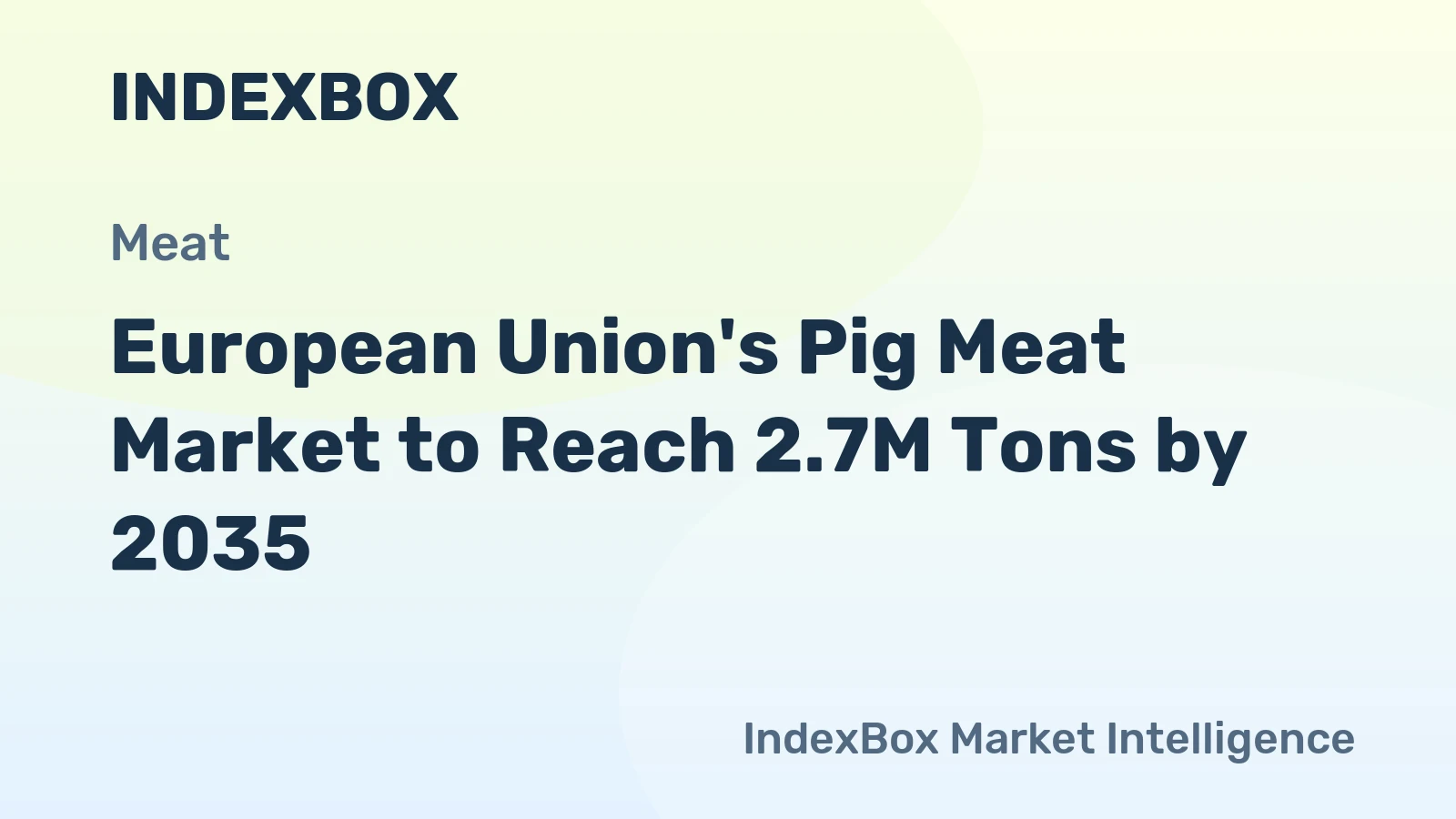 European Union's Pig Meat Market to Reach 2.7M Tons by 2035