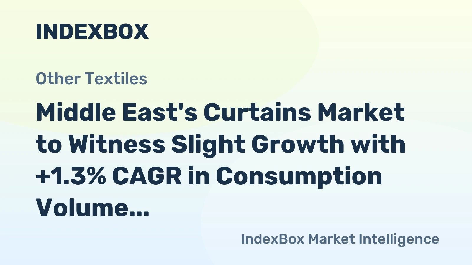 Middle East's Curtains Market to Witness Slight Growth with +1.3% CAGR in Consumption Volume