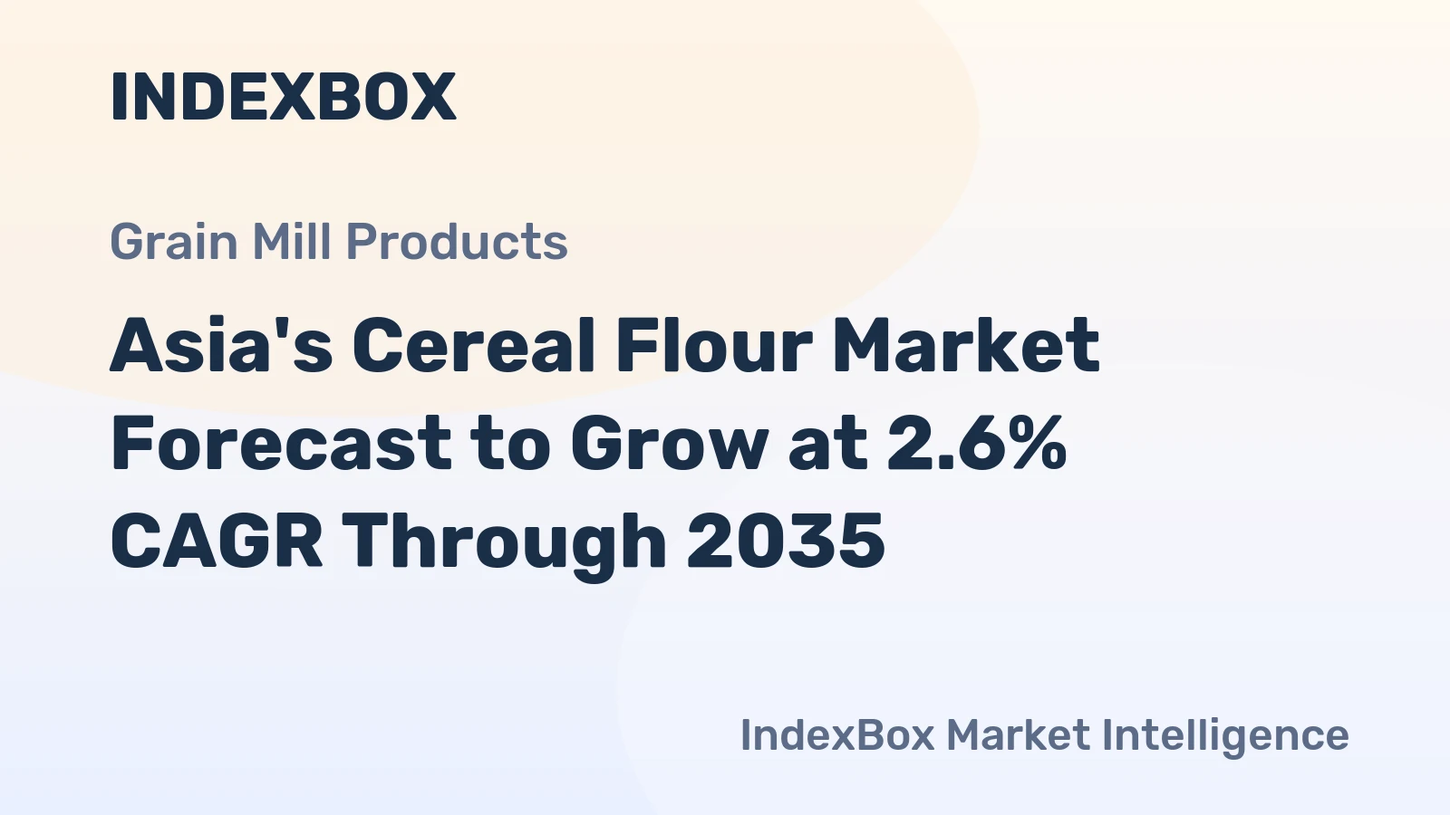 Asia's Cereal Flour Market Forecast to Grow at 2.6% CAGR Through 2035