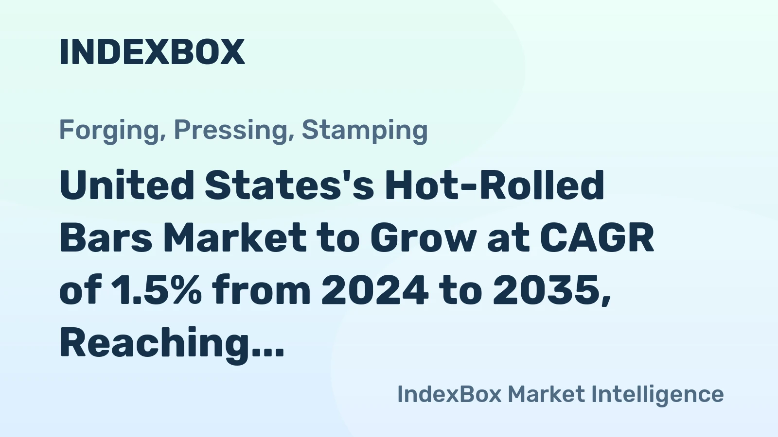 United States's Hot-Rolled Bars Market to Grow at CAGR of 1.5% from 2024 to 2035, Reaching $75M by 2035