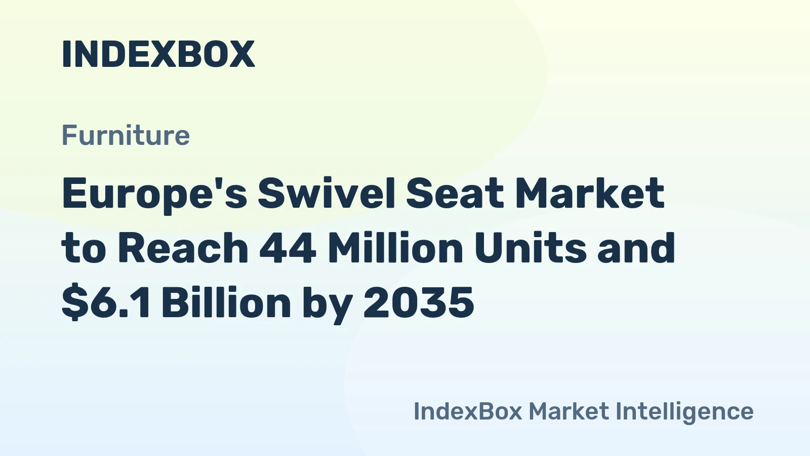 Europe's Swivel Seat Market to Reach 44 Million Units and $6.1 Billion by 2035