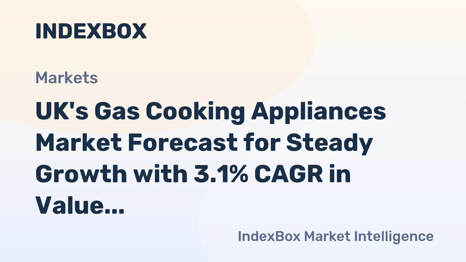 UK's Gas Cooking Appliances Market Forecast for Steady Growth with 3.1% CAGR in Value to 2035
