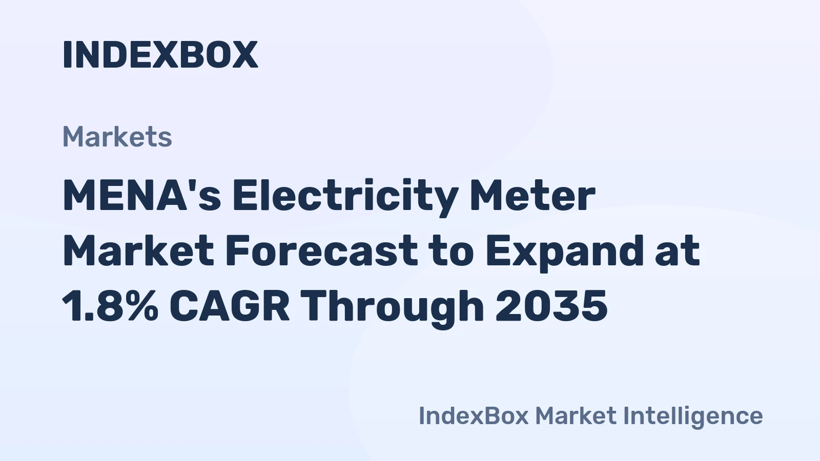 MENA's Electricity Meter Market Forecast to Expand at 1.8% CAGR Through 2035