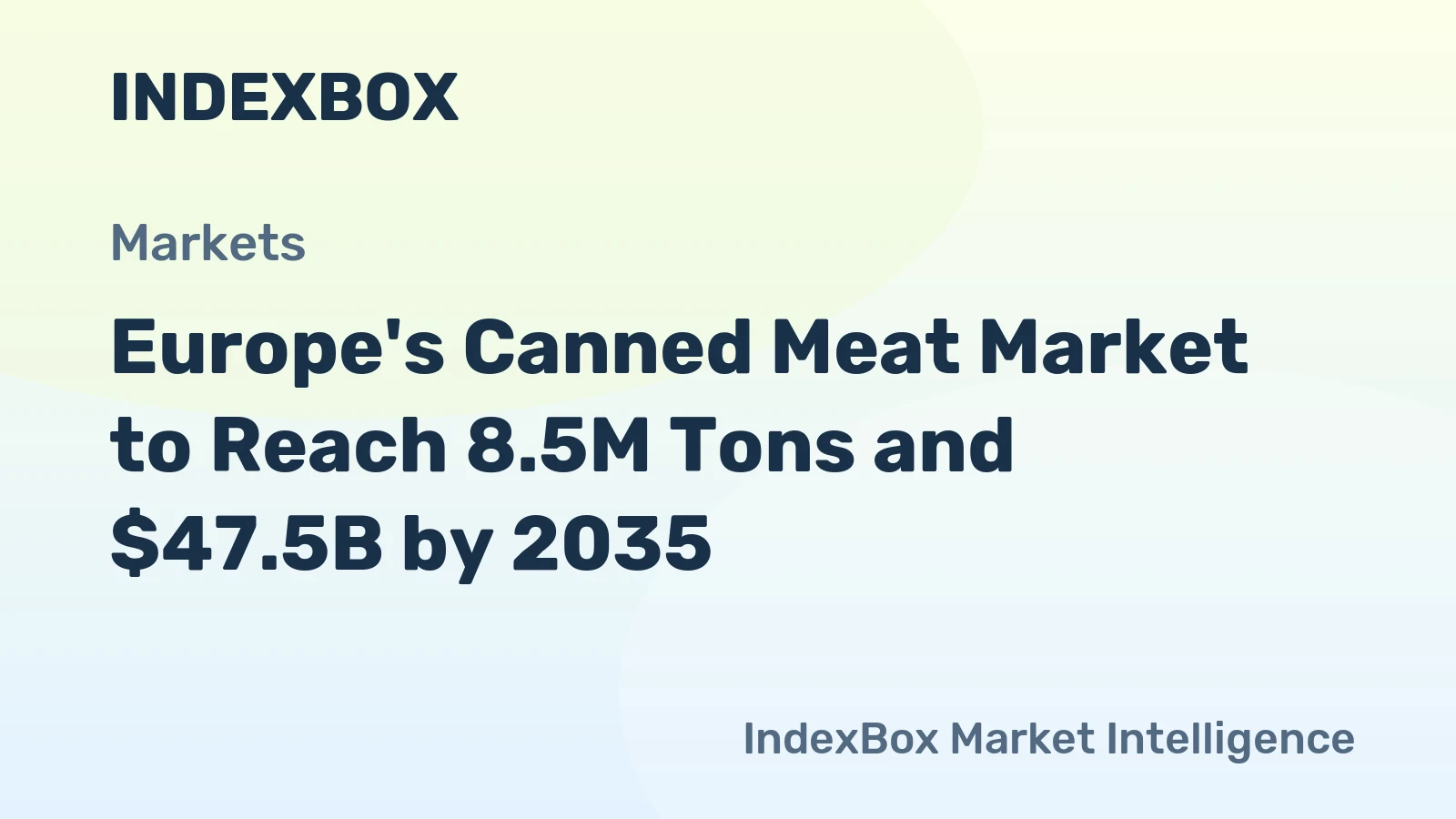 Europe's Canned Meat Market to Reach 8.5M Tons and $47.5B by 2035