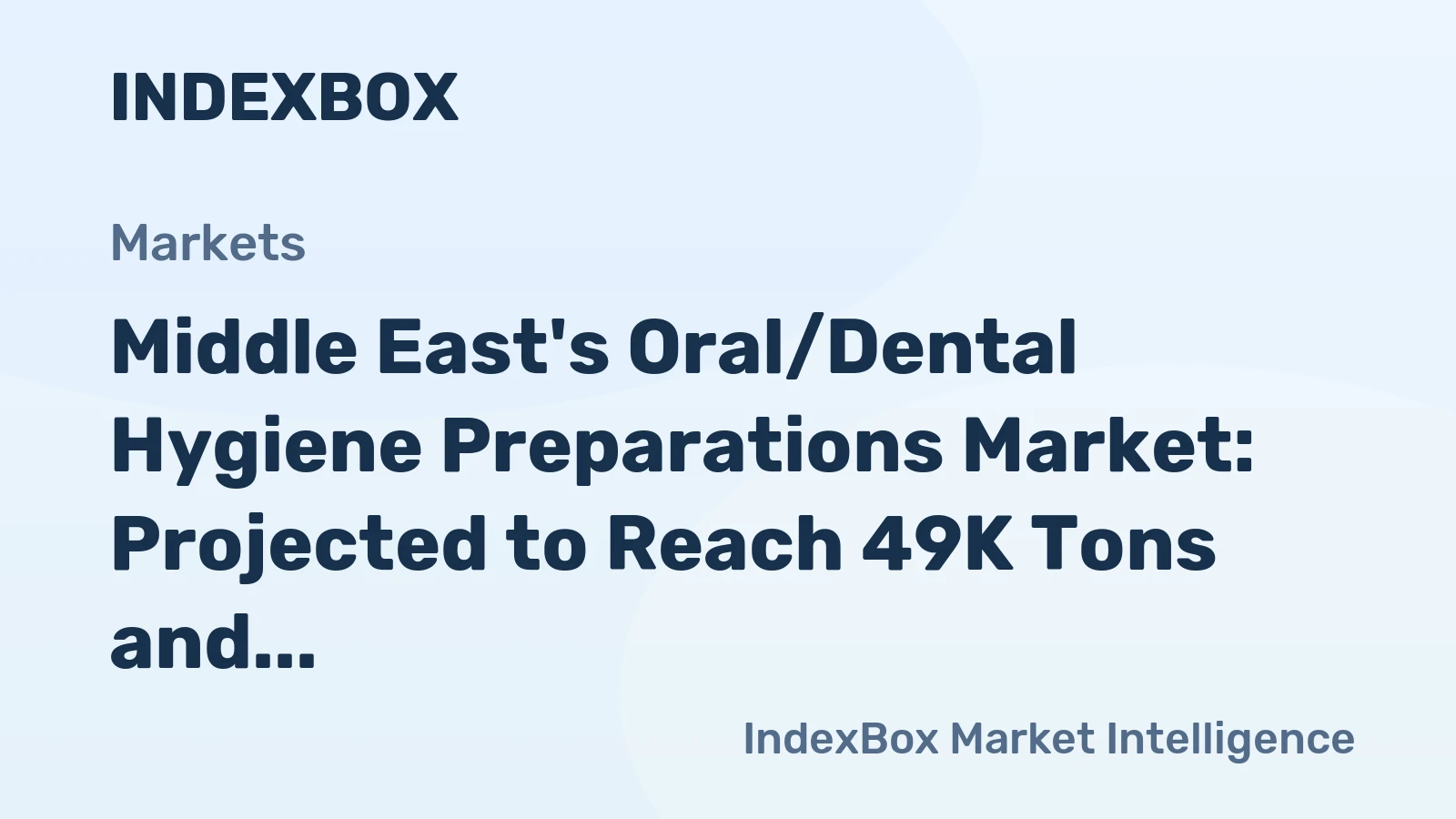Middle East's Oral/Dental Hygiene Preparations Market: Projected to Reach 49K Tons and $411M by 2035