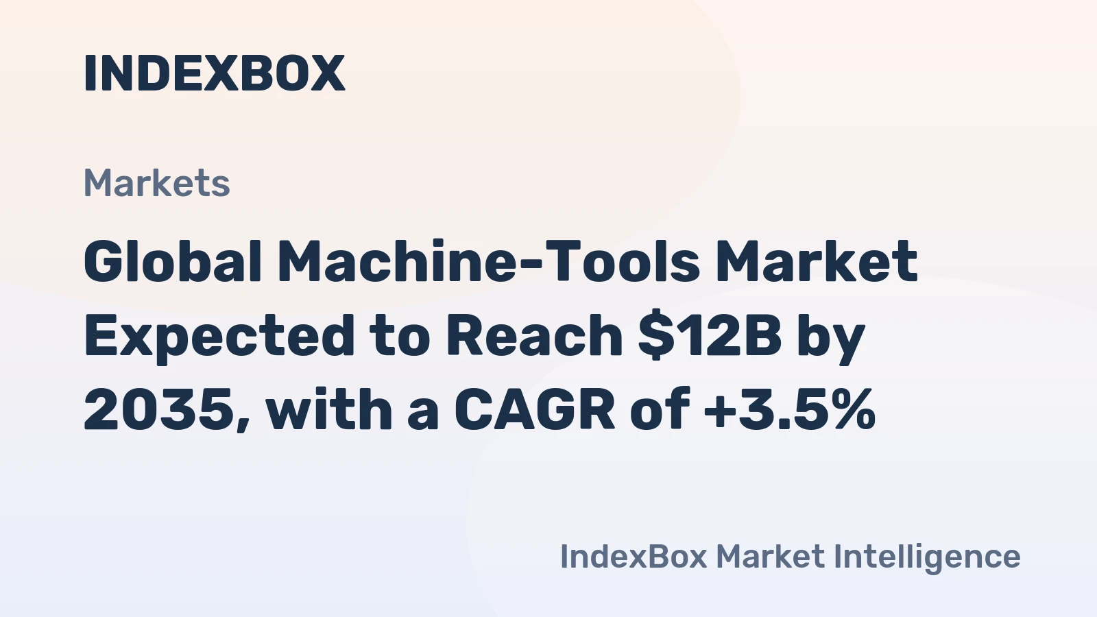 Global Machine-Tools Market Expected to Reach $12B by 2035, with a CAGR of +3.5%