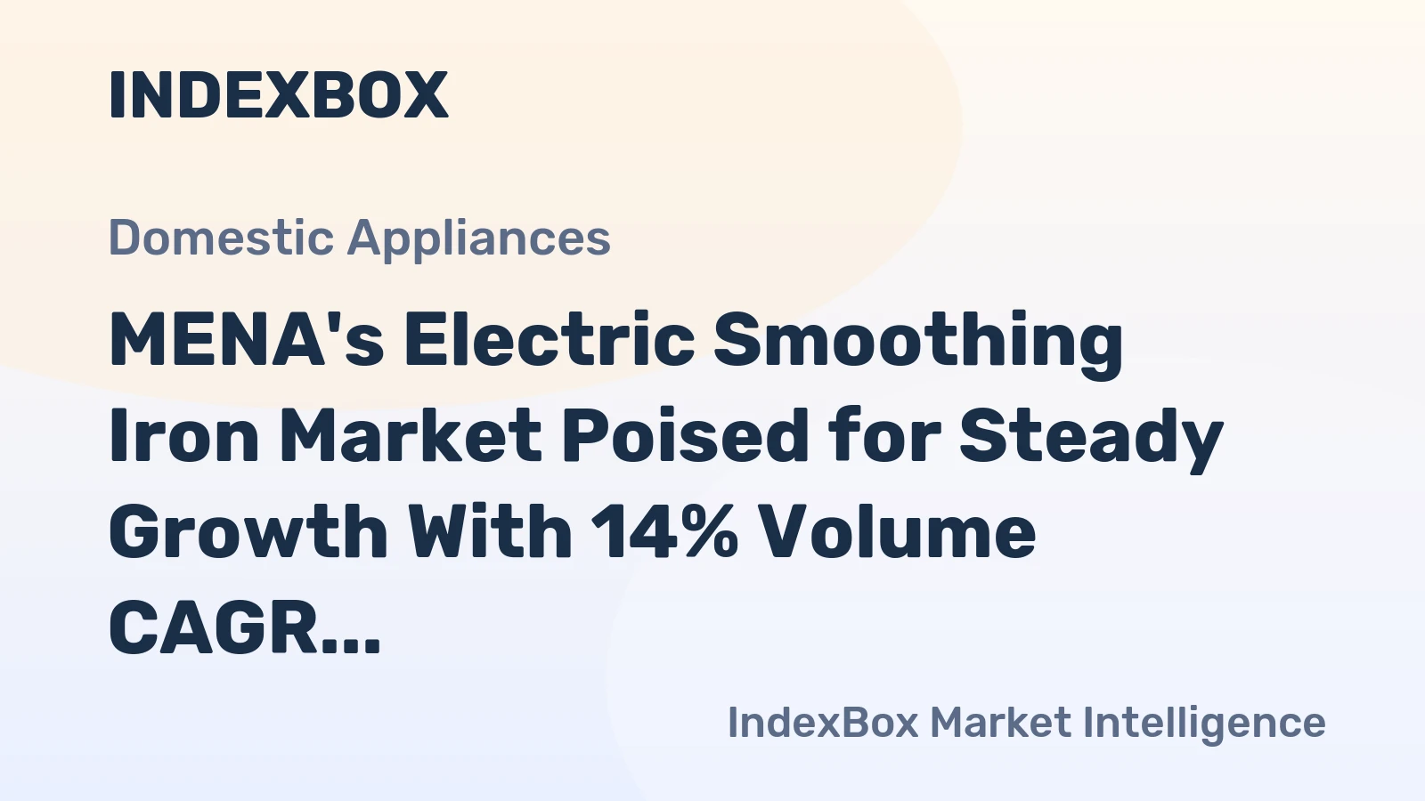 MENA's Electric Smoothing Iron Market Poised for Steady Growth With 14% Volume CAGR Through 2035