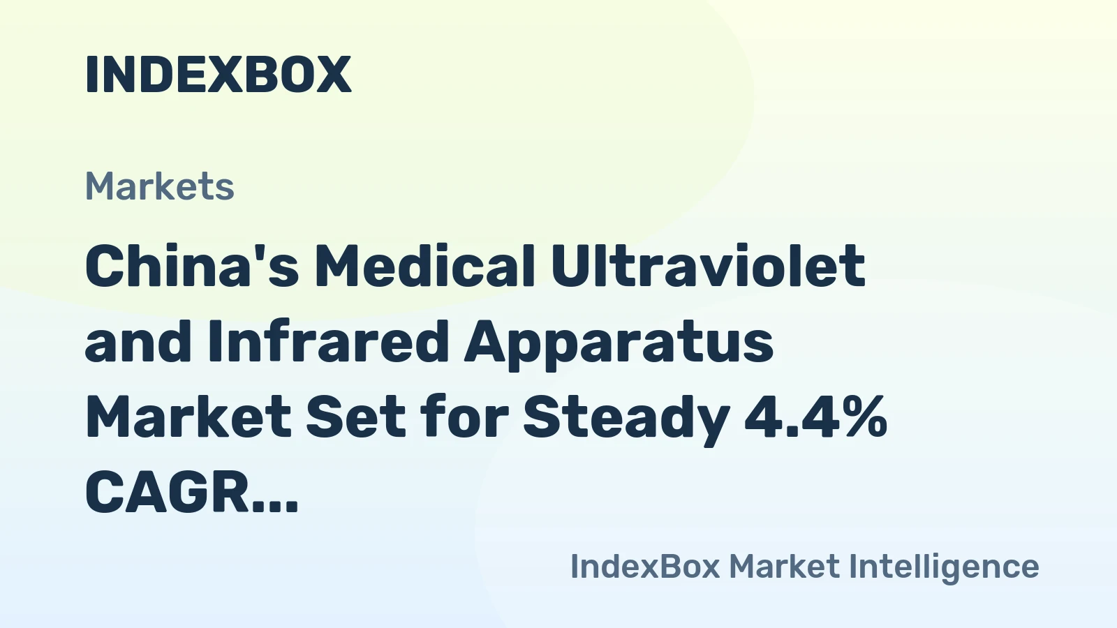 China's Medical Ultraviolet and Infrared Apparatus Market Set for Steady 4.4% CAGR Growth