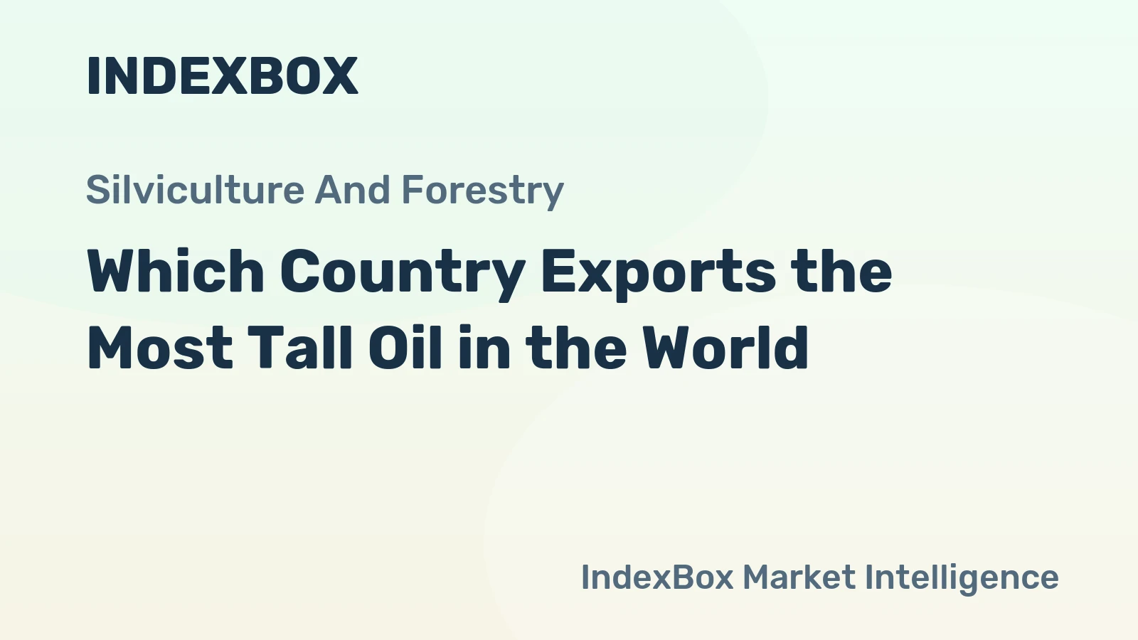 Which Country Exports the Most Tall Oil in the World?