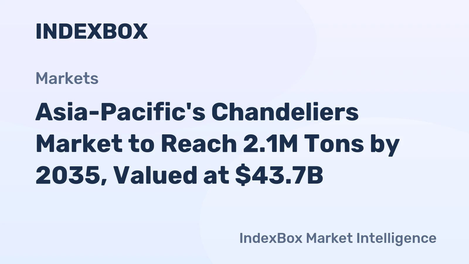 Asia-Pacific's Chandeliers Market to Reach 2.1M Tons by 2035, Valued at $43.7B