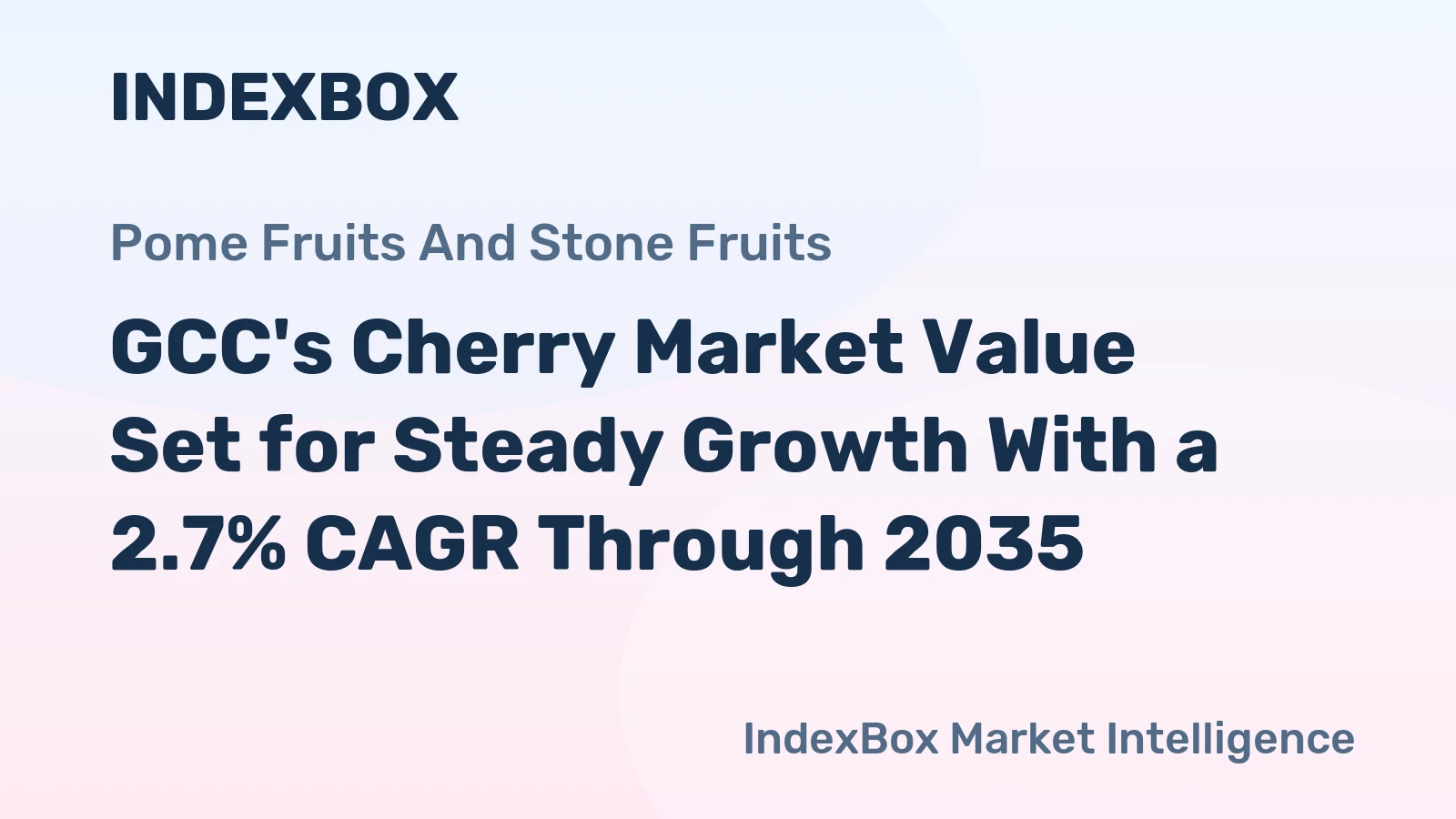 GCC's Cherry Market Value Set for Steady Growth With a 2.7% CAGR Through 2035