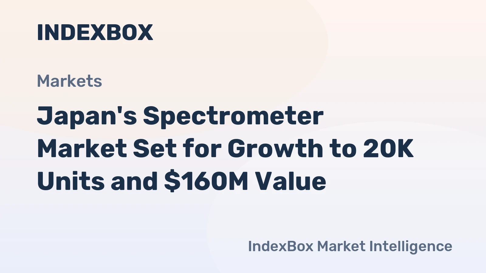 Japan's Spectrometer Market Set for Growth to 20K Units and $160M Value