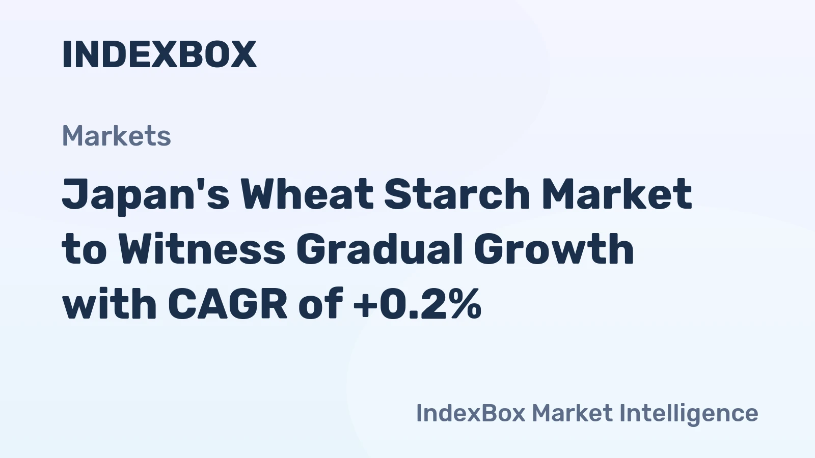 Japan's Wheat Starch Market to Witness Gradual Growth with CAGR of +0.2%