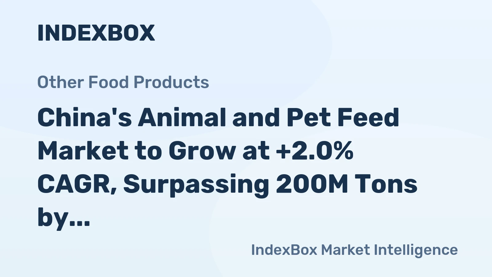 China's Animal and Pet Feed Market to Grow at +2.0% CAGR, Surpassing 200M Tons by 2035