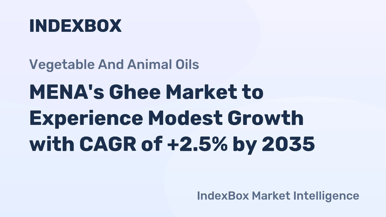 MENA's Ghee Market to Experience Modest Growth with CAGR of +2.5% by 2035