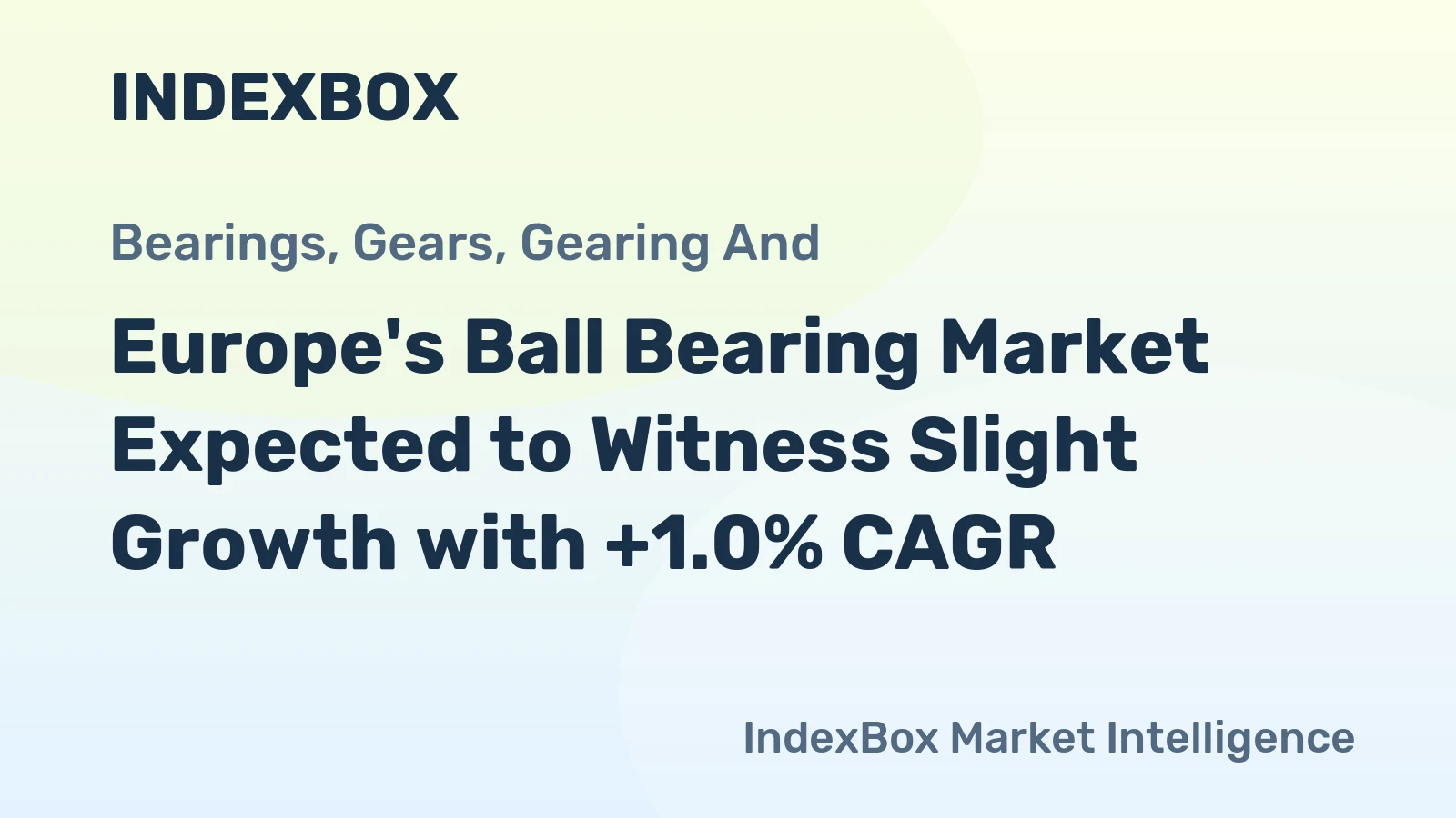 Europe's Ball Bearing Market Expected to Witness Slight Growth with +1.0% CAGR