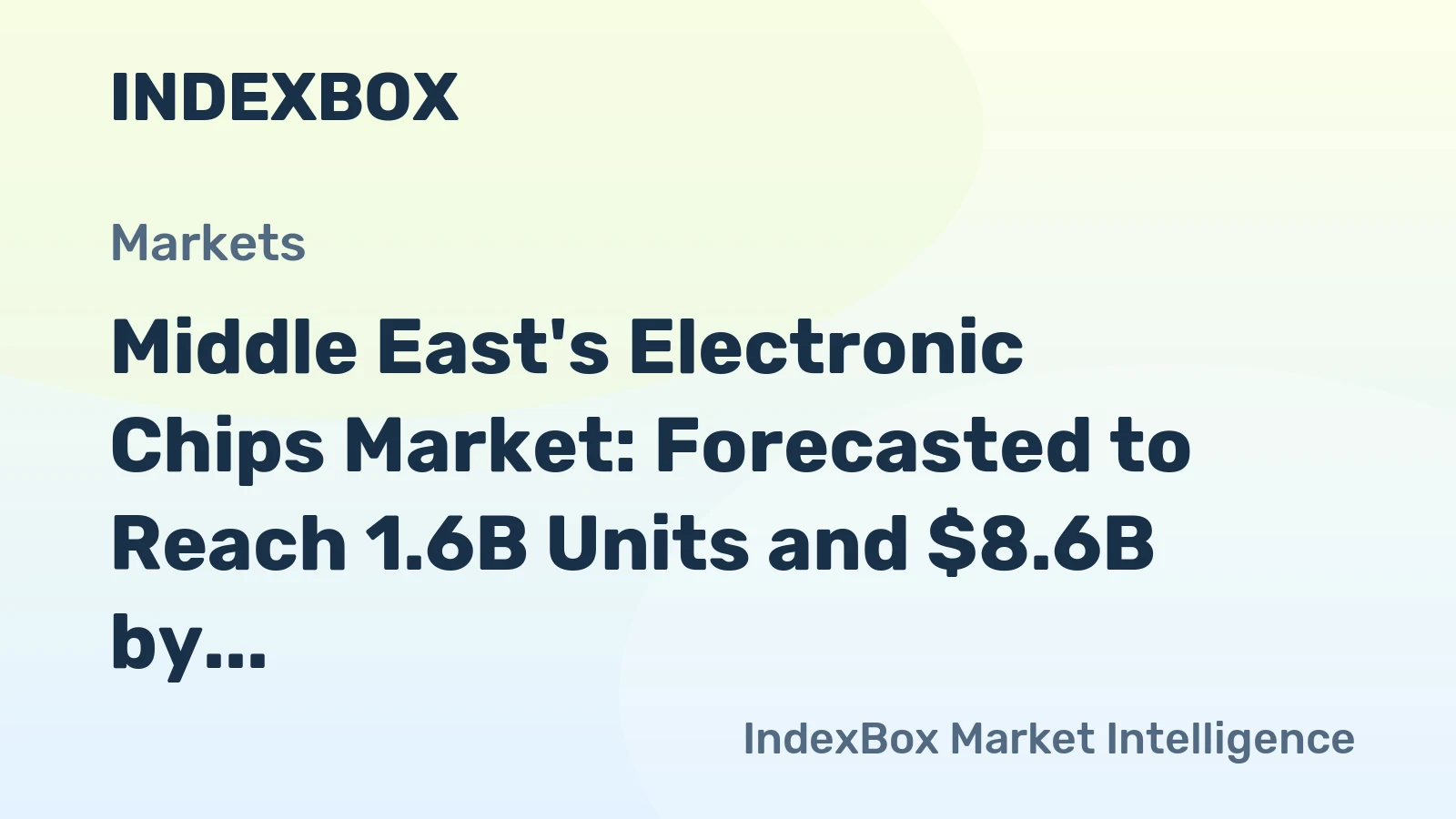 Middle East's Electronic Chips Market: Forecasted to Reach 1.6B Units and $8.6B by 2035