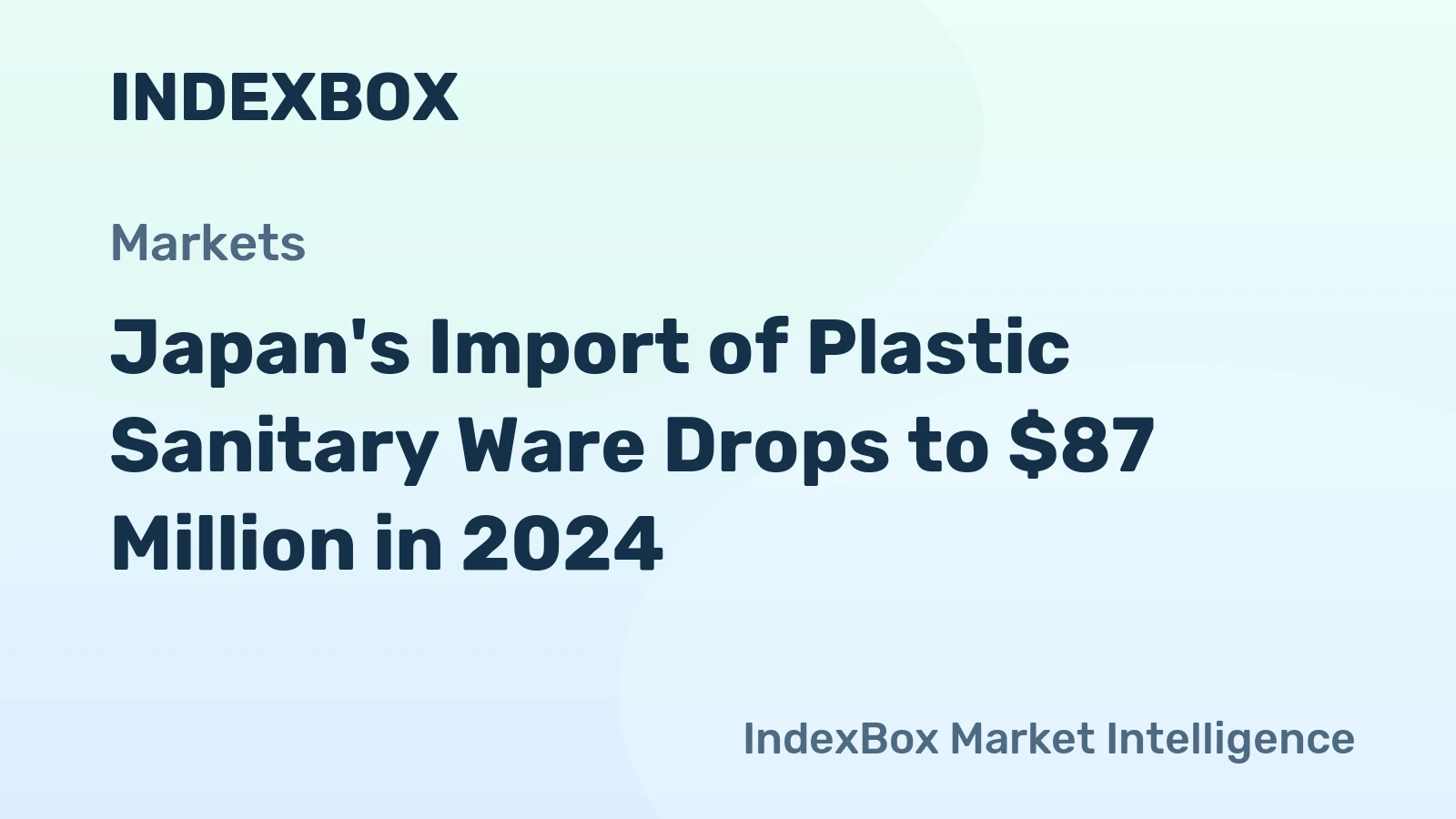 Japan's Import of Plastic Sanitary Ware Drops to $87 Million in 2024