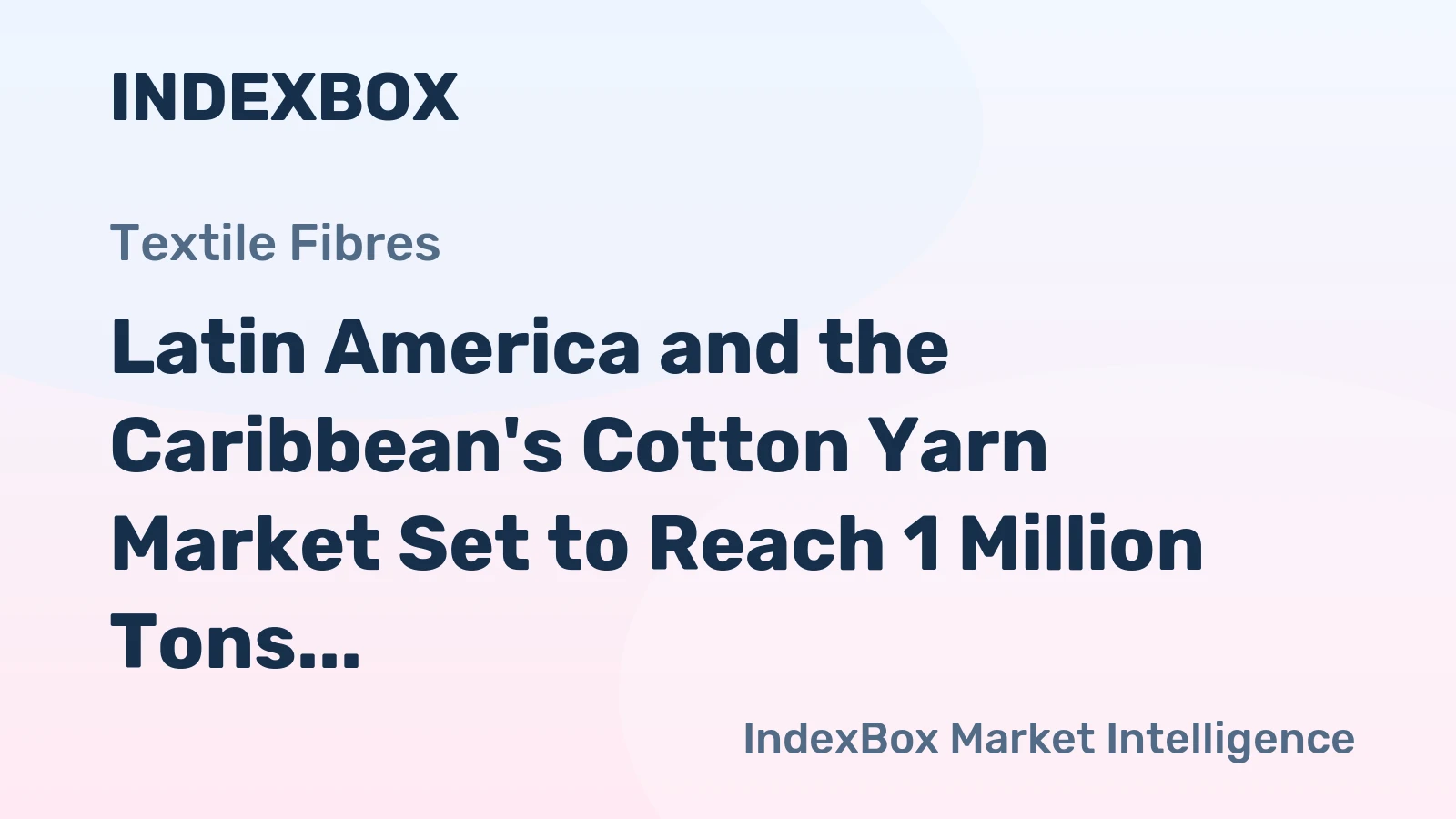 Latin America and the Caribbean's Cotton Yarn Market Set to Reach 1 Million Tons and $3.6 Billion by 2035