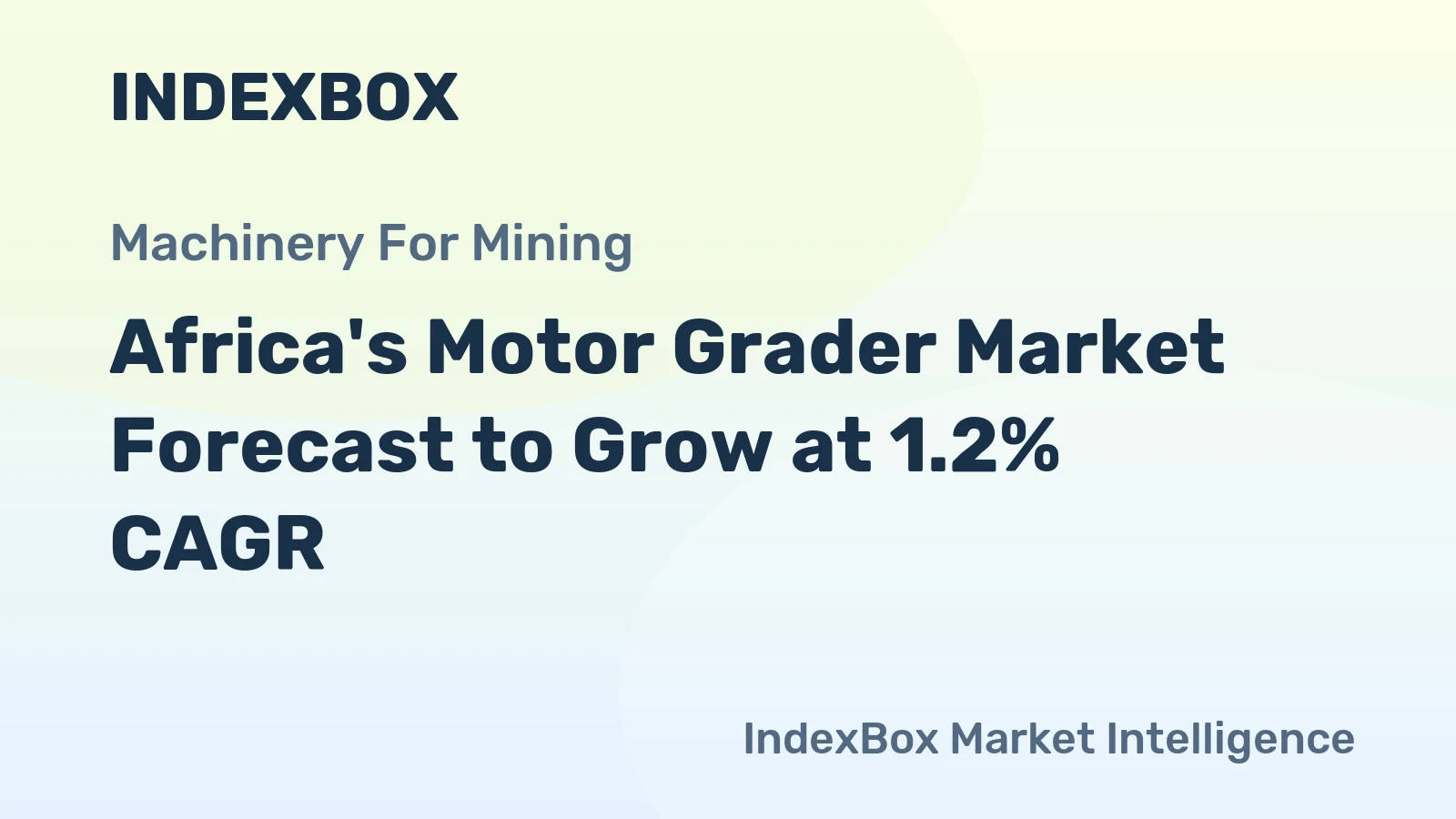 Africa's Motor Grader Market Forecast to Grow at 1.2% CAGR
