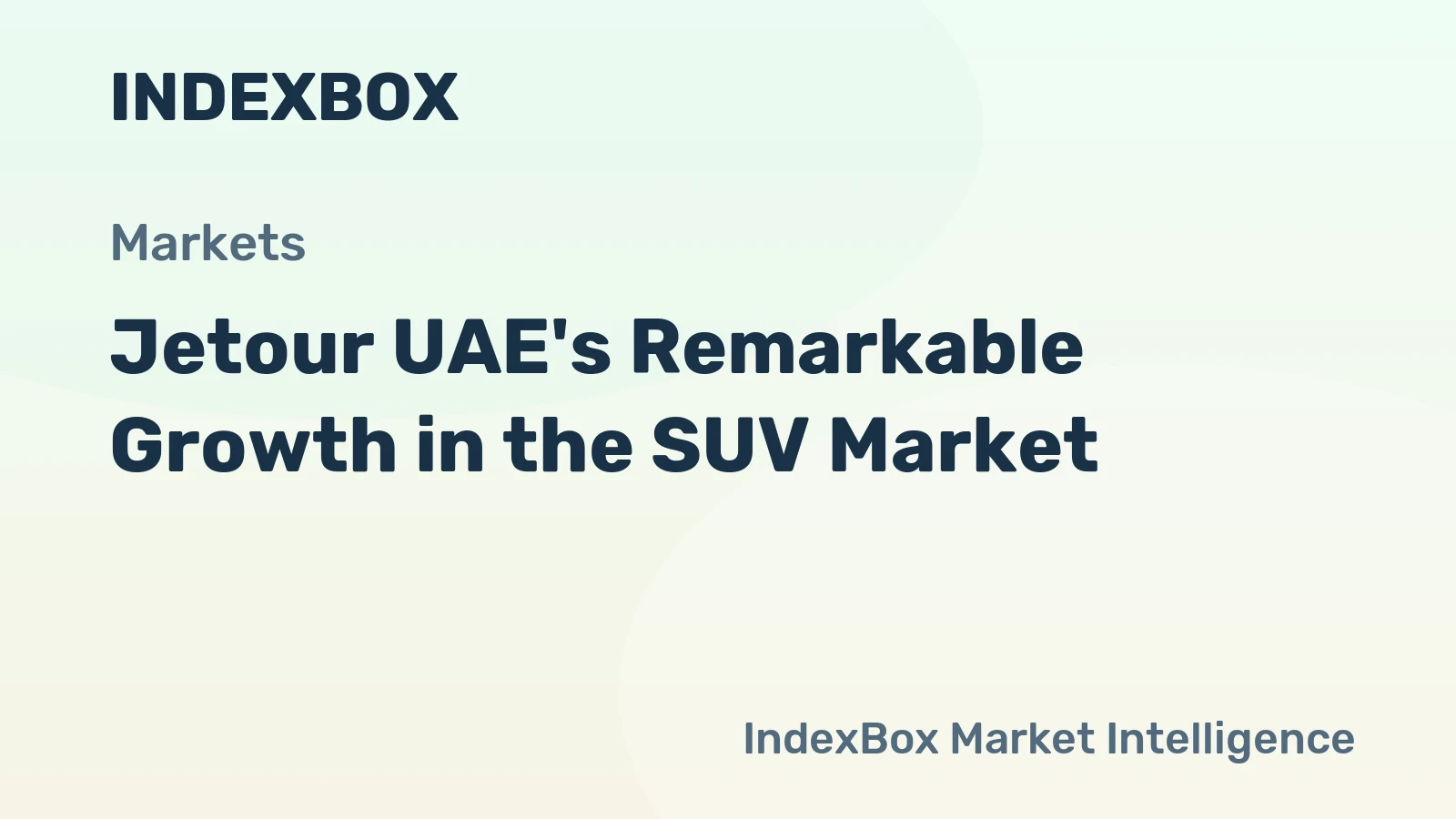 Jetour UAE's Remarkable Growth in the SUV Market