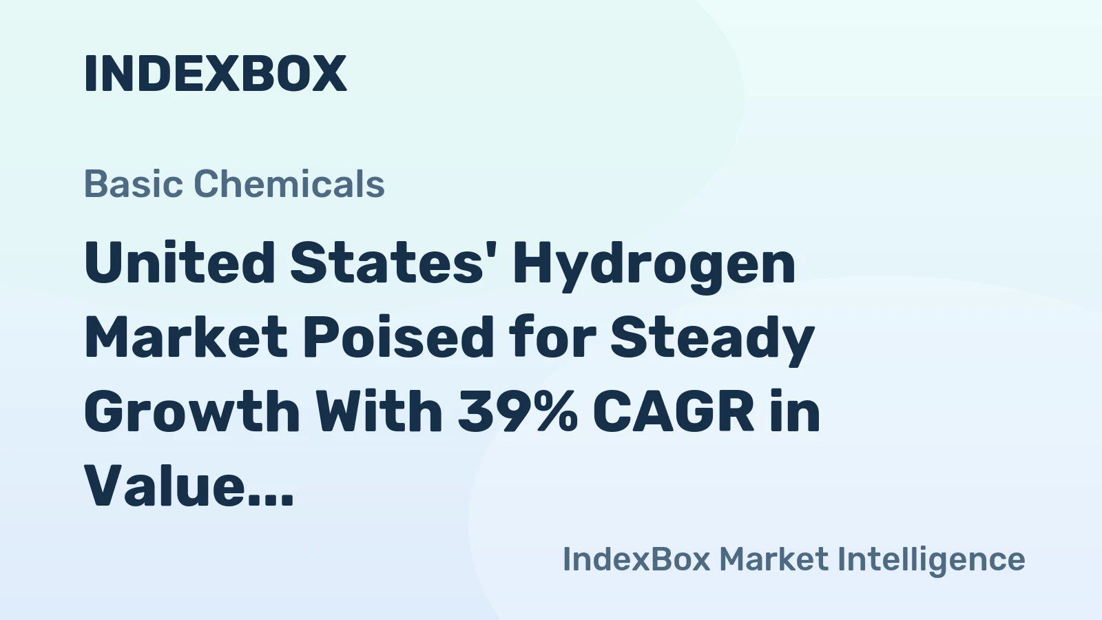United States' Hydrogen Market Poised for Steady Growth With 39% CAGR in Value Through 2035