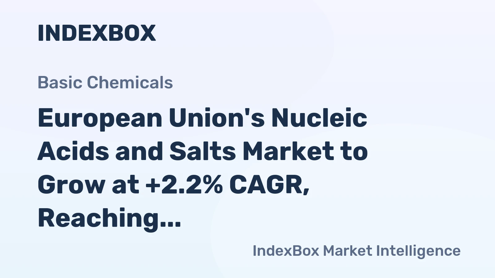 European Union's Nucleic Acids and Salts Market to Grow at +2.2% CAGR, Reaching 156K Tons by 2035