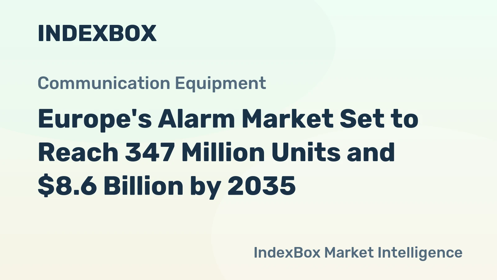 Europe's Alarm Market Set to Reach 347 Million Units and $8.6 Billion by 2035