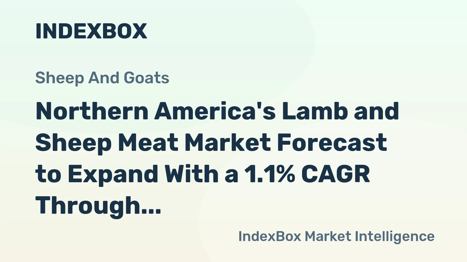Northern America's Lamb and Sheep Meat Market Forecast to Expand With a 1.1% CAGR Through 2035