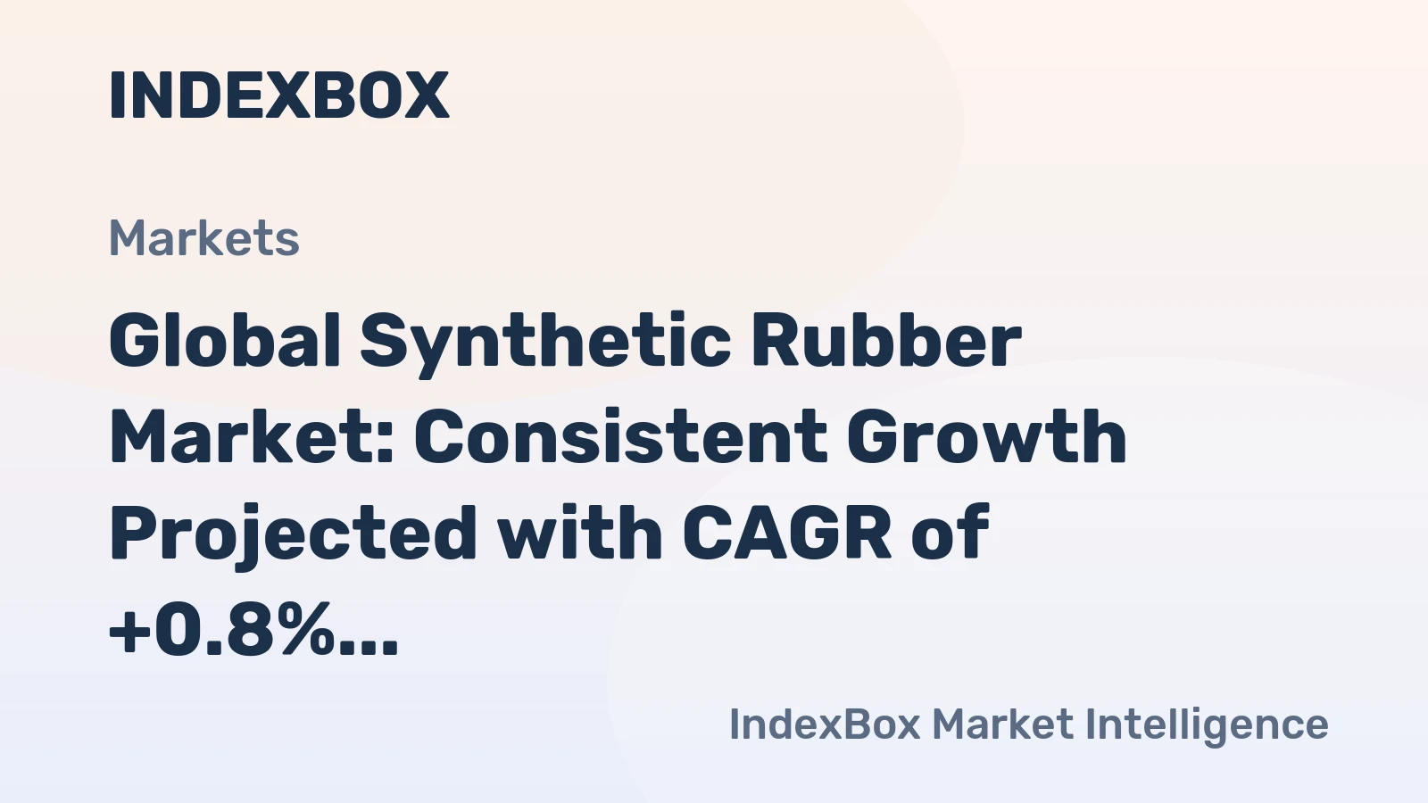 Global Synthetic Rubber Market: Consistent Growth Projected with CAGR of +0.8% from 2024-2035