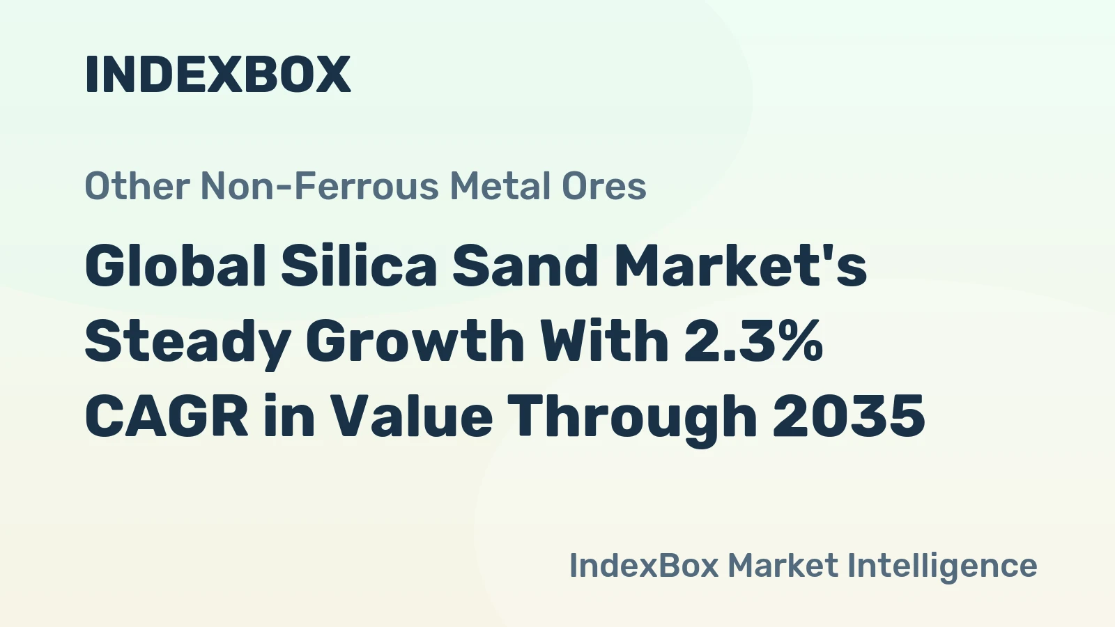 Global Silica Sand Market's Steady Growth With 2.3% CAGR in Value Through 2035