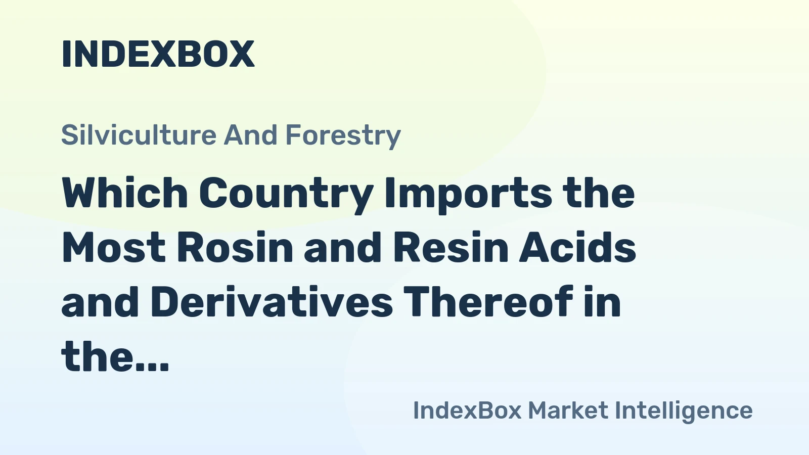 Which Country Imports the Most Rosin and Resin Acids and Derivatives Thereof in the World?