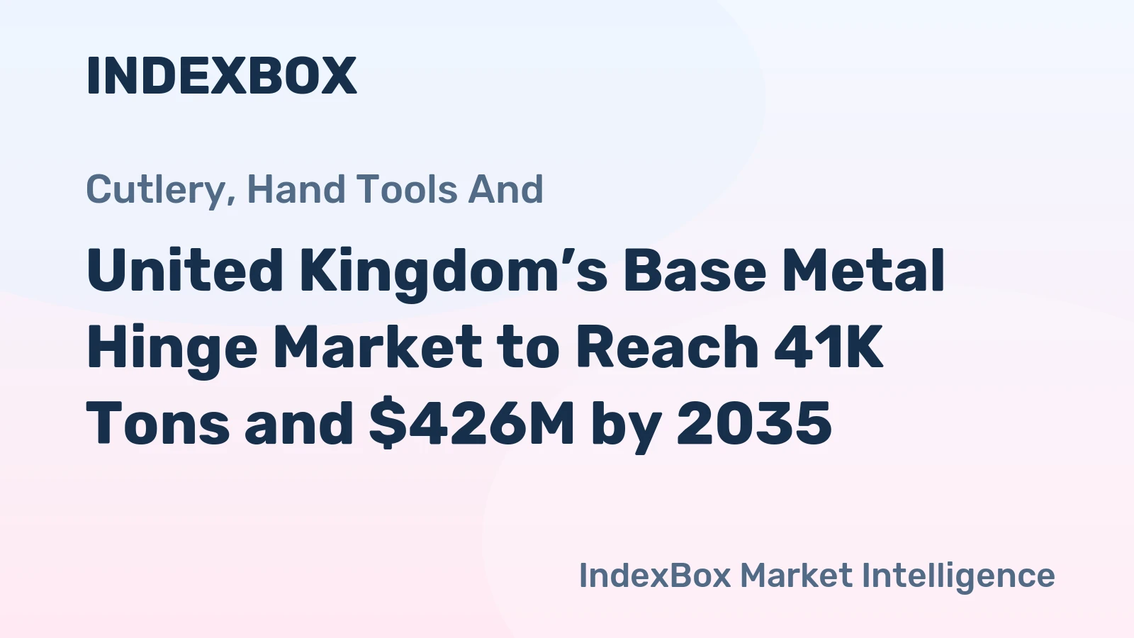 United Kingdom’s Base Metal Hinge Market to Reach 41K Tons and $426M by 2035