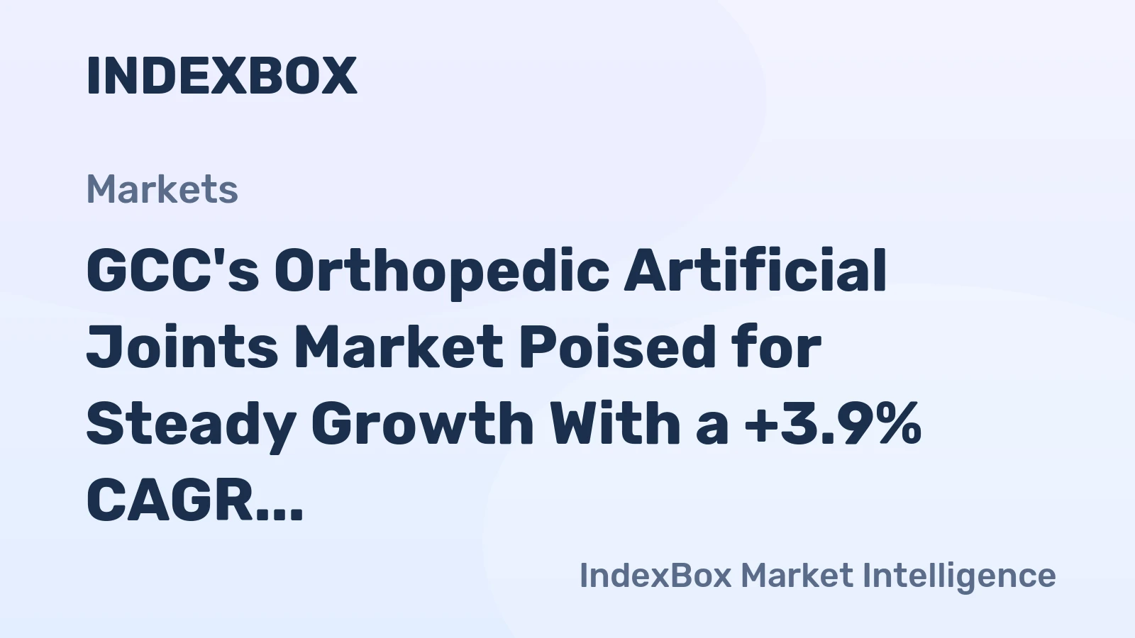 GCC's Orthopedic Artificial Joints Market Poised for Steady Growth With a +3.9% CAGR in Value Through 2035