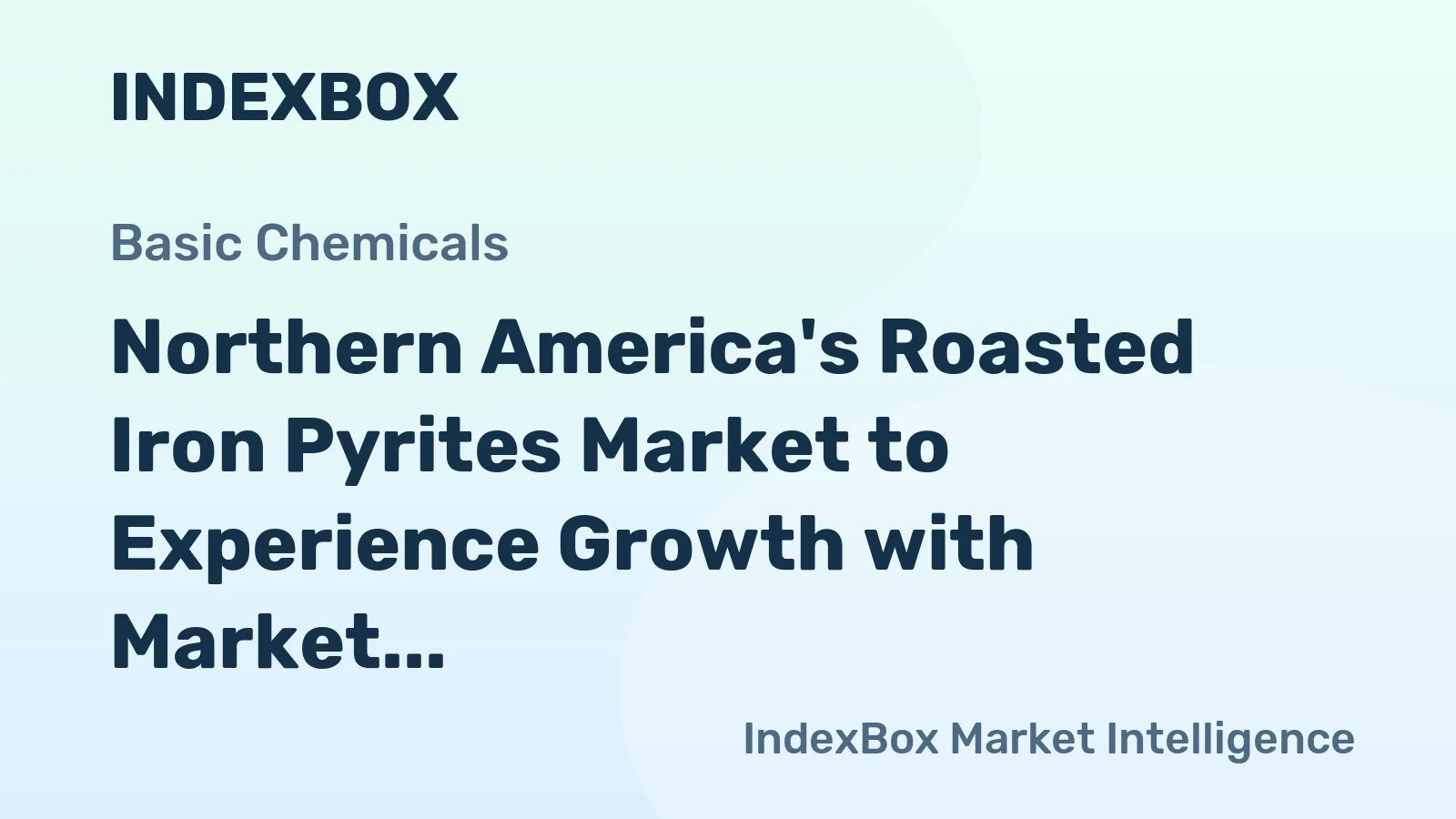 Northern America's Roasted Iron Pyrites Market to Experience Growth with Market Volume Reaching 381M Tons and Market Value Surpassing $182B by 2035