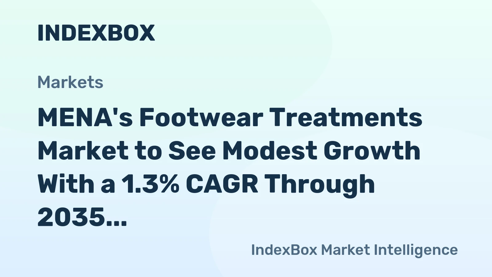 MENA's Footwear Treatments Market to See Modest Growth With a 1.3% CAGR Through 2035